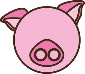 Pig animal farm isolated icon Royalty Free Vector Image