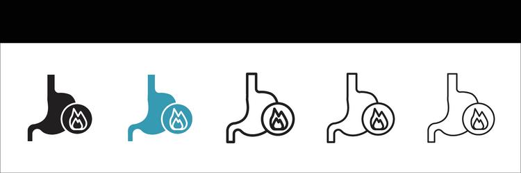 Heartburn icon Royalty Free Vector Image - VectorStock