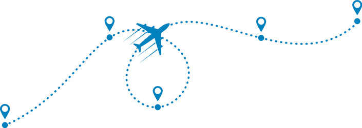 Travel Calligraphy Airplane Royalty Free Vector Image