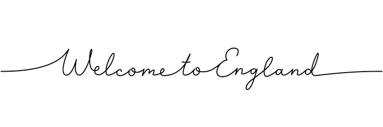 Hello england - word with continuous one line Vector Image