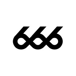 666 letter monogram logo icon design Royalty Free Vector