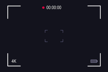 Recording camera frame template for photo Vector Image