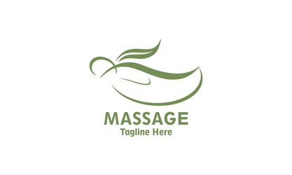 Body massage logo design Royalty Free Vector Image