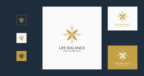Life balance logo design template premium Vector Image