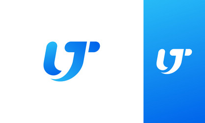 Monogram letter ut logo design Royalty Free Vector Image