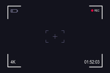 Recording camera frame template for photo Vector Image