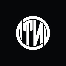 Nt logo monogram shield sharp half round shape Vector Image