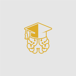 Student brain logo template Royalty Free Vector Image