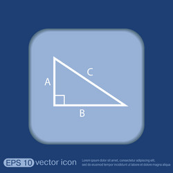 Triangle math symbol icon geometry learning Vector Image