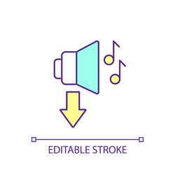 Sound volume icons isolated volume up down Vector Image