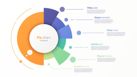 Pie chart circle infographic templates Royalty Free Vector