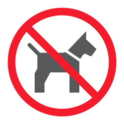 No dog sign Royalty Free Vector Image - VectorStock