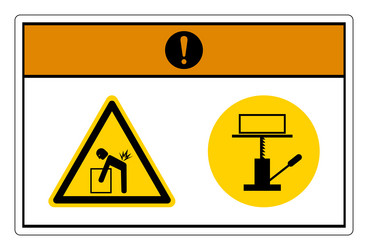Caution lift hazard use mechanical symbol Vector Image