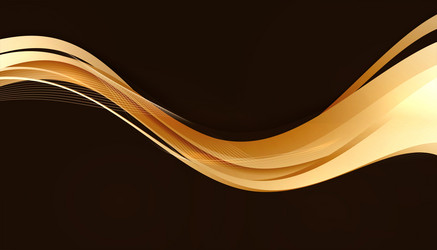 Abstract elegant gold red and blue curved wave Vector Image