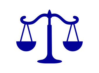 Balance symbol scales logo design law Royalty Free Vector