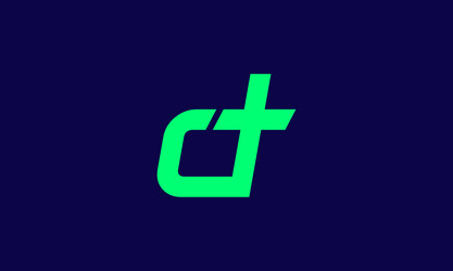 Dt logo design modern letter dt monogram logo Vector Image