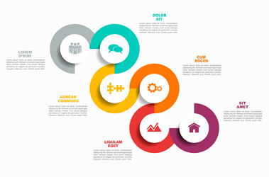 Leader goals infographic chart design template Vector Image