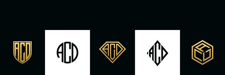 Initial letters cim logo designs bundle Royalty Free Vector