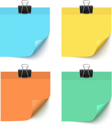 Post it notes icons set Royalty Free Vector Image