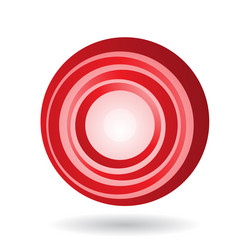 Bold red icon for letter o Royalty Free Vector Image