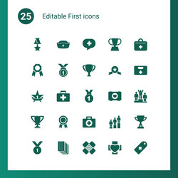 13 first icons Royalty Free Vector Image - VectorStock