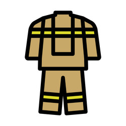 Fire service uniform icon Royalty Free Vector Image