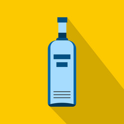 Bottle of vodka icon outline style Royalty Free Vector Image