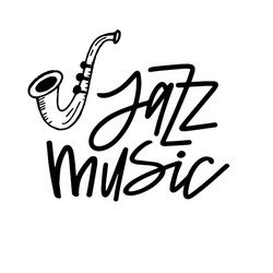 Jazz music poster calligraphy lettering Royalty Free Vector
