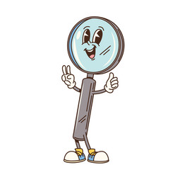 Cartoon magnifying glass Royalty Free Vector Image