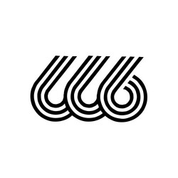 666 letter monogram logo icon design Royalty Free Vector