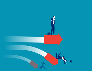 Business person success and failure Royalty Free Vector