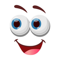 Comic focused and purposeful face expression Vector Image