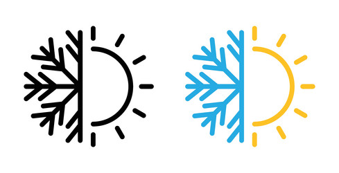 Hot and cold temperature icon Royalty Free Vector Image