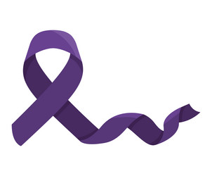 Epilepsy purple ribbon Royalty Free Vector Image