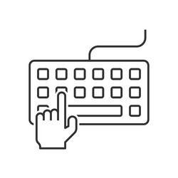Wasd button icon in flat style keyboard on white Vector Image