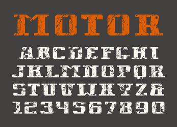 Racing font aggressive and stylish lettering Vector Image