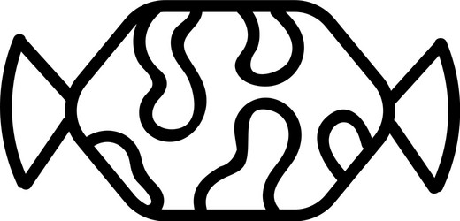 Empty candy wrapper on a white background Vector Image