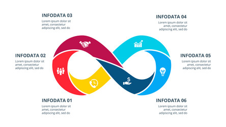 Eternity infinity infographic scheme limitless Vector Image