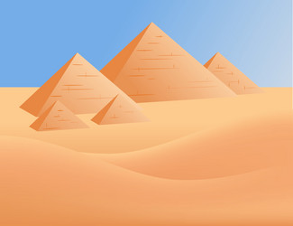 Egypt the great pyramids of giza Royalty Free Vector Image