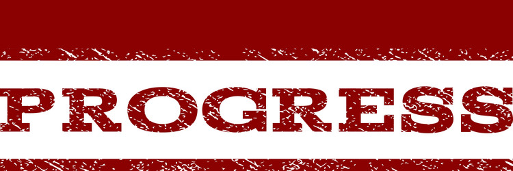 Progress watermark stamp Royalty Free Vector Image