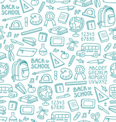 School pattern in color Royalty Free Vector Image