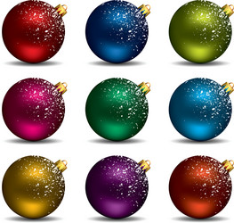 Winter holiday with christmas balls Royalty Free Vector