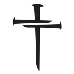 Nail cross christian nail cross Royalty Free Vector Image
