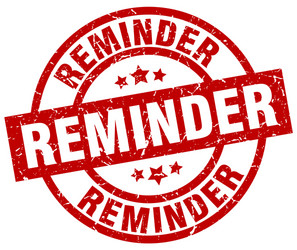 Reminder sign or stamp Royalty Free Vector Image