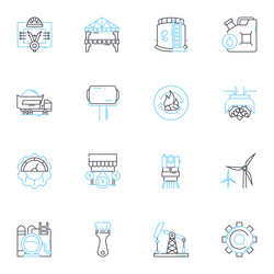 Electrical engineering linear icons set circuitry Vector Image