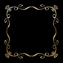 Luxury golden calligraphic frame for text Vector Image