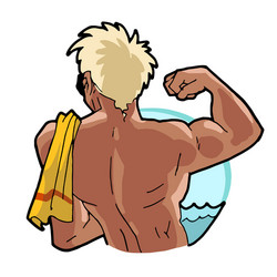 Muscle Man Beach Vector Images (over 500)
