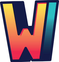 3d w letter design Royalty Free Vector Image - VectorStock