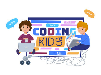 Children study education at home or classroom Vector Image