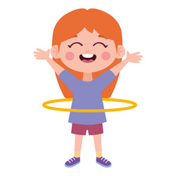 Girl with ula ula Royalty Free Vector Image - VectorStock